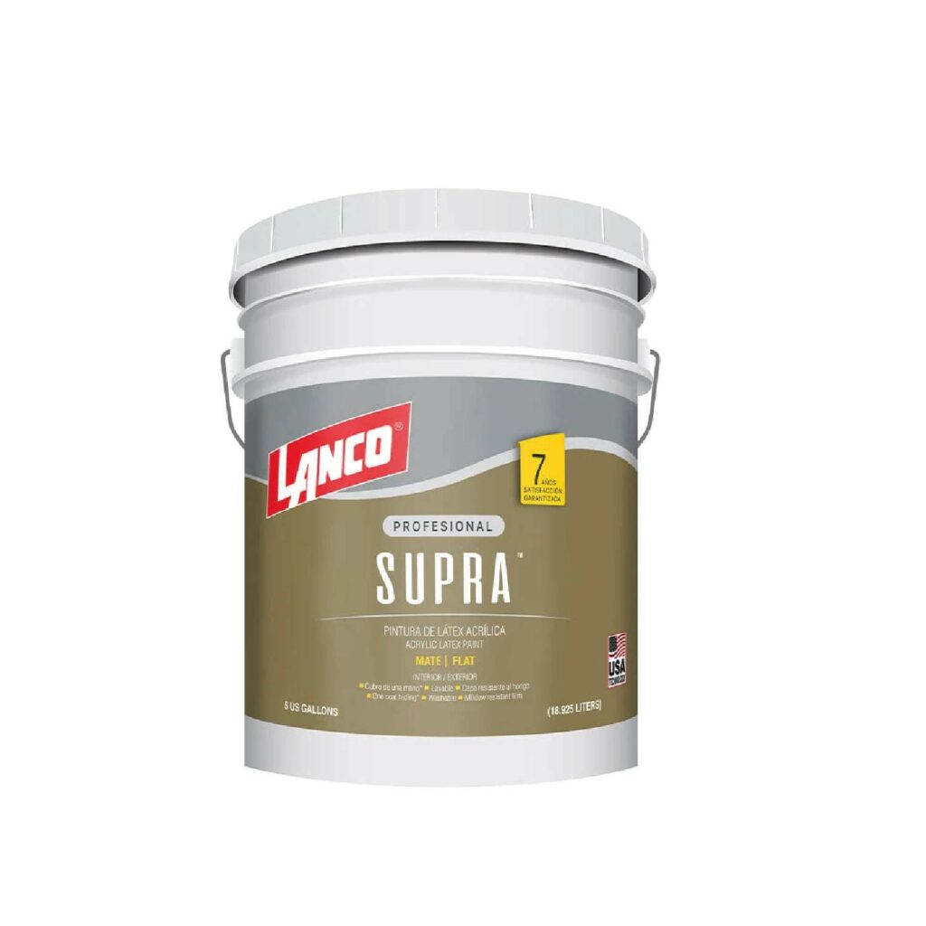 Lanco Supra Latex Pastel 5 Gal – Casa de Materiales S.A